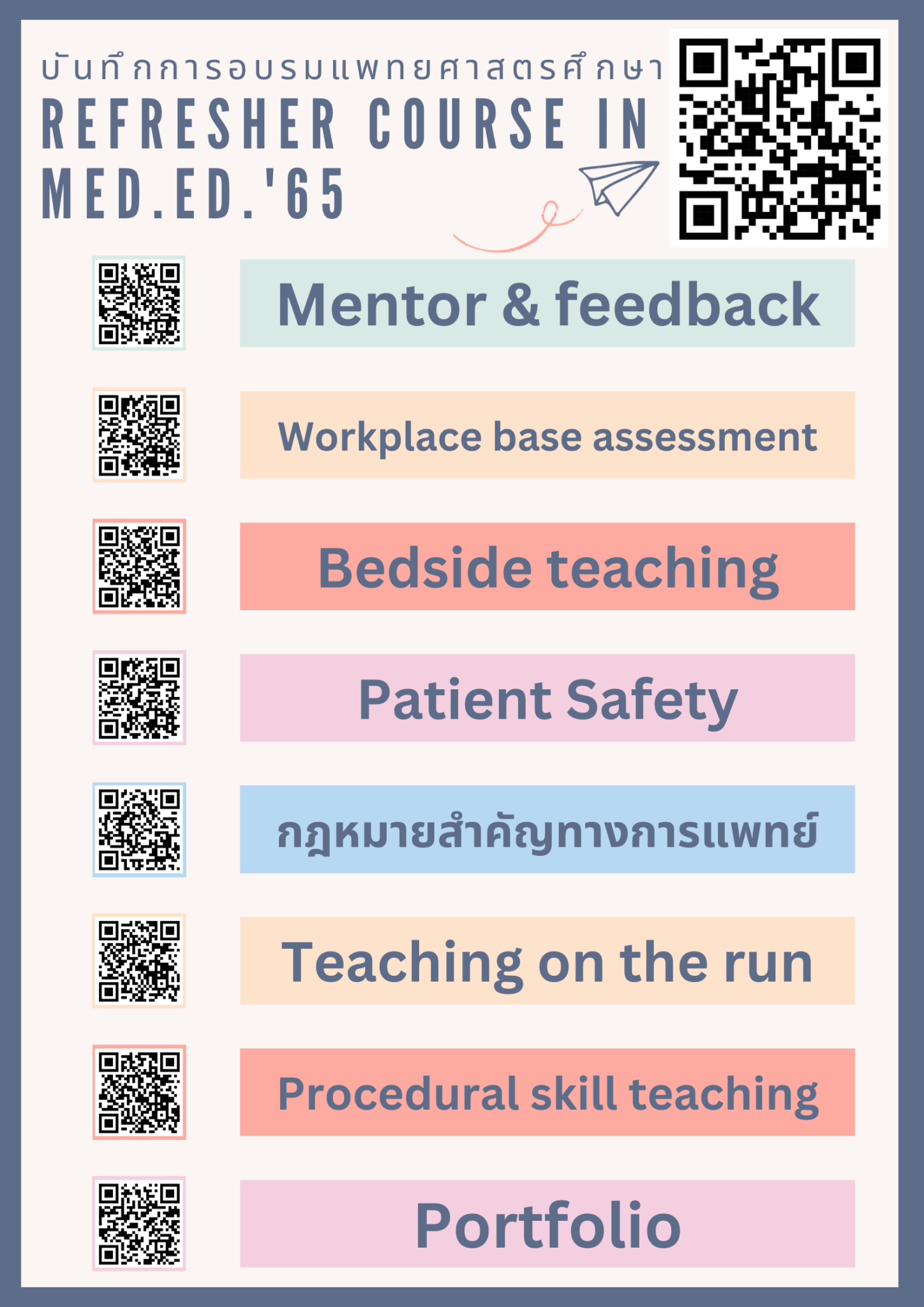 อบรมแพทยศาสตรศึกษา Refresher course in Med.Ed – Medical Education Center